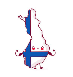 Cute funny smiling happy poland map Royalty Free Vector