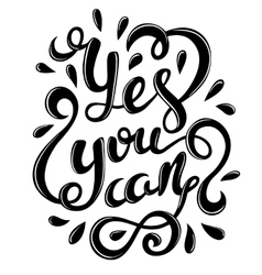 Yes i can Royalty Free Vector Image - VectorStock