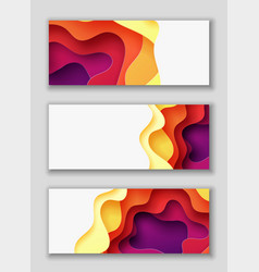 Vertical a4 flyers with 3d abstract background Vector Image