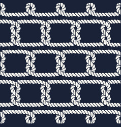 Seamless nautical rope pattern - square knots Vector Image