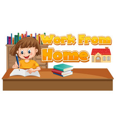 Font design for word homework on white background Vector Image