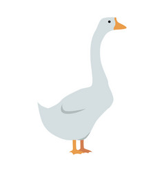 Cartoon smiling goose Royalty Free Vector Image
