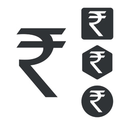 Indian rupee sign in glitch style Royalty Free Vector Image