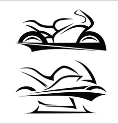 Motorbike symbols set Royalty Free Vector Image