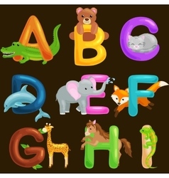 Letter q with animal quail for kids abc education Vector Image