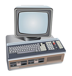 Classic computer from 1998 Royalty Free Vector Image