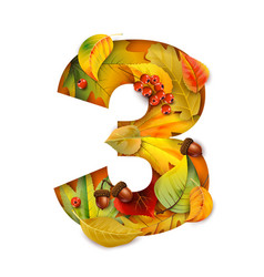 Autumn stylized alphabet letter f Royalty Free Vector Image