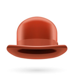 Red bowler hat Royalty Free Vector Image - VectorStock
