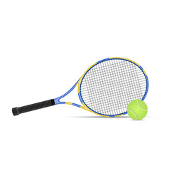 Object tennis racket and ball Royalty Free Vector Image