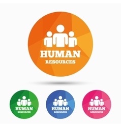 Human resources sign icon hr symbol Royalty Free Vector