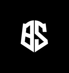 Bs logo monogram with negative space circle Vector Image