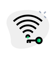 Wireless security key to improve network Vector Image