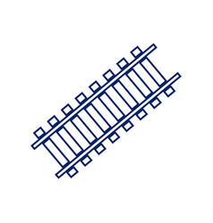 Railway tunnel with train hand drawn outline Vector Image