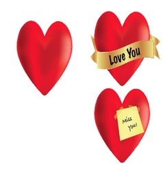 Cute heart in kawaii style Royalty Free Vector Image