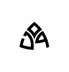 Jp monogram logo with a sharp shield style Vector Image