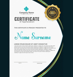 Vertical modern certificate template Royalty Free Vector