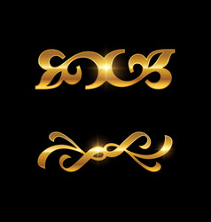 Golden greek symbol circle sign Royalty Free Vector Image