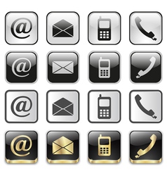 Contact Icons Royalty Free Vector Image - VectorStock