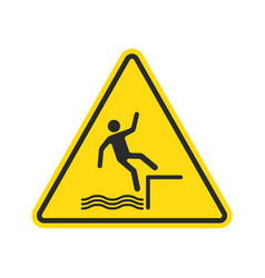 Danger sign of a person falling down the stairs Vector Image