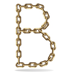 Letter b gold and diamond Royalty Free Vector Image