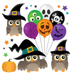 Set of colorful owls Royalty Free Vector Image