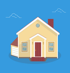 Colorful of a small cartoon house Royalty Free Vector Image