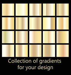 Set gold gradients Royalty Free Vector Image - VectorStock