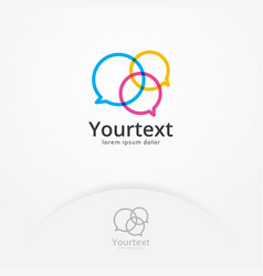 Talk bubble conversation logo Royalty Free Vector Image