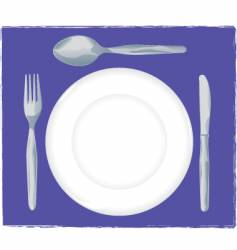 Dinner place setting Royalty Free Vector Image