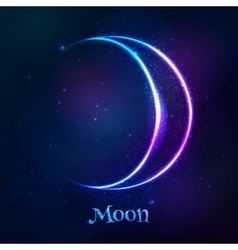 Shining blue neon astrological venus symbol Vector Image