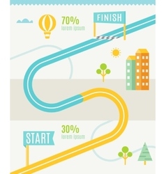 Infographic path template Royalty Free Vector Image