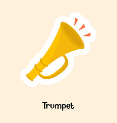 Musical animals rooster trumpet Royalty Free Vector Image