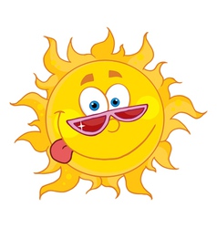 Hugging sun and cloud Royalty Free Vector Image