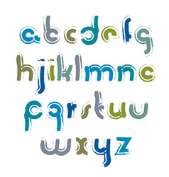 Hand drawn sans serif alphabet containing all Royalty Free Vector Image ...