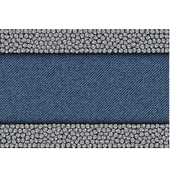 Jeans stripe with spangles Royalty Free Vector Image