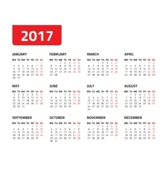 2020 year calendar isolated on white background Vector Image