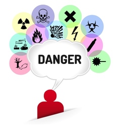 Danger dust hazard sign Royalty Free Vector Image