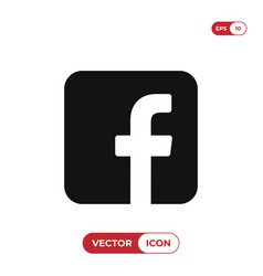 Facebook logo icon Royalty Free Vector Image - VectorStock