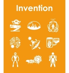 Invention doodle website template design Vector Image