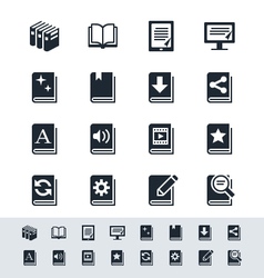 Book icon set simplicity theme Royalty Free Vector Image