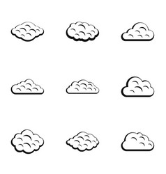 Sketch clouds hand drawn sky cloudscape outline Vector Image