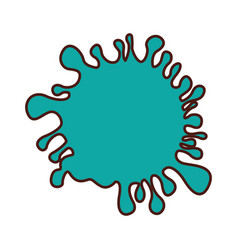 Ink splat icon paint splash monochrome flat Vector Image