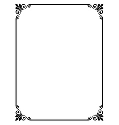Simple ornamental decorative frame Royalty Free Vector Image