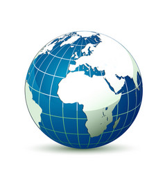 Global wireframe latitude atlantic earth globe Vector Image