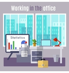 Executive office cartoon Royalty Free Vector Image