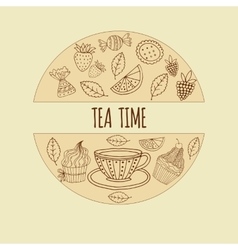 Tea time Royalty Free Vector Image - VectorStock
