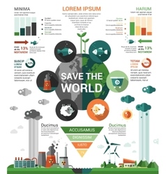 Poster design for stop pollution with children Vector Image