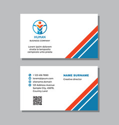 Business visit card template with logo - concept Vector Image