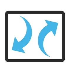 Counter blue and orange arrows exchange symbol Vector Image