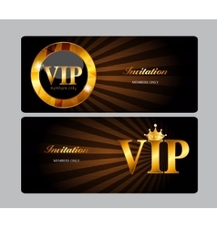 Golden and platinum vip card template Royalty Free Vector